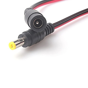 DC Power Pigtail Cable 26 Pairs DC Power Pigtail Wire Plug 1A 2A Pure Copper 2.1mm x 5.5mm 12V Male & Female Connectors for Security CCTV Surveillance System Camera and Lighting Power Adapter (26)