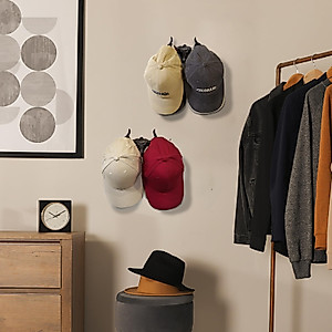 HYDERMUS Cowboy Hat Rack for Wall 2 Pack Modern Cast Iron Cowboy Hat Holder Cowgirl Hat Hanger Western Wall Decor Longhorn Hooks Wall Hooks for Hat Storage and Organization Rust Men's Christmas Gift