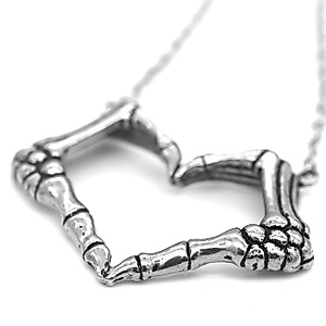 Controse Skeleton bone hand necklace love sign pendant – I LOVE YOU TO DEATH