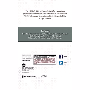 NIV, Gift Bible, Leathersoft, Pink/Brown, Red Letter Edition