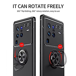 YukeTop Cover for Oppo Reno2 Case, Soft TPU, Drop-Resistant, Rear Ring Holder, Cover Protection for Oppo Reno2.(Black)