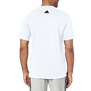 adidas Men's Tall Size Future Icons Metallic T-Shirt, White, X-Large