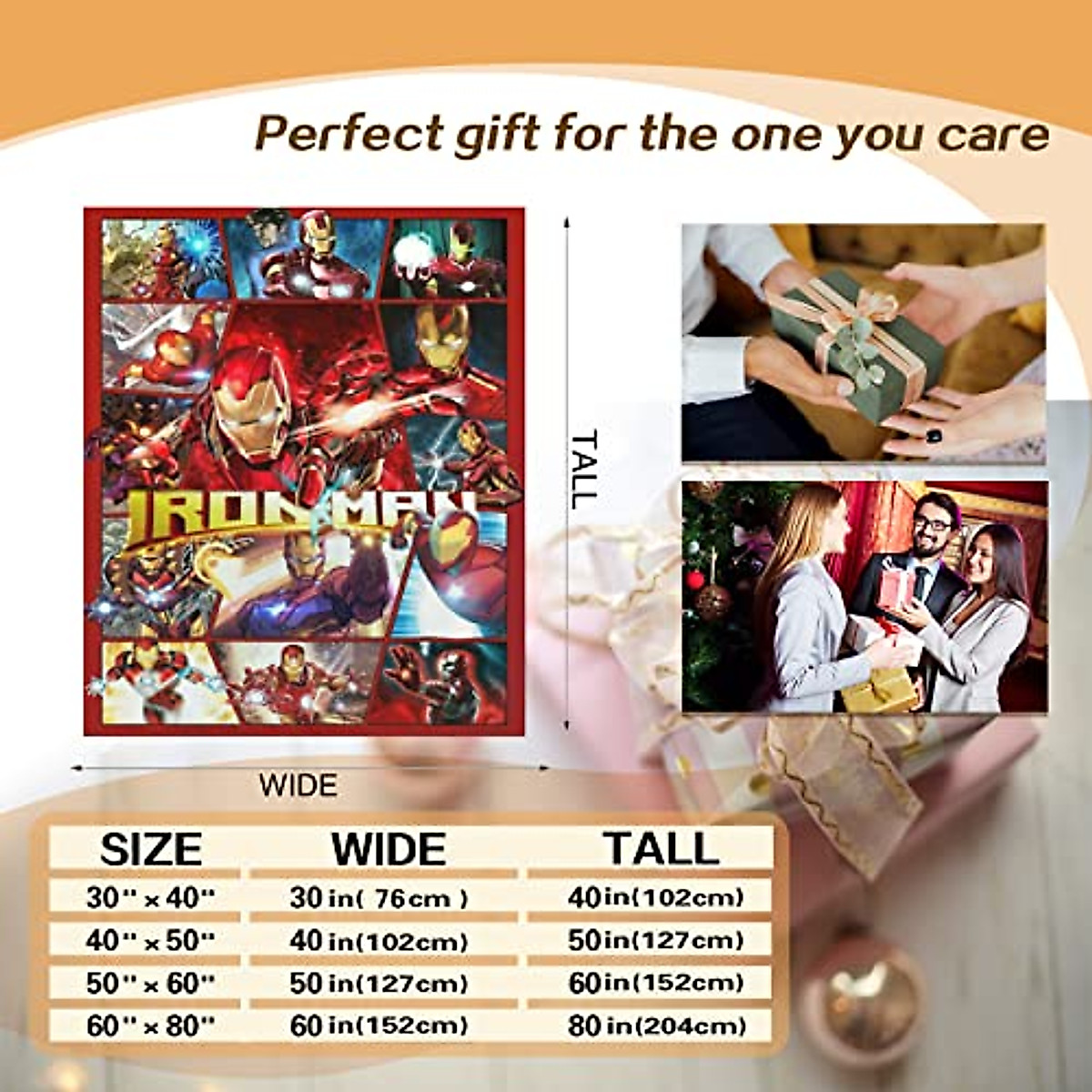 Super Hero Throw Blanket Soft Flannel Cartoon Blanket All Season Warm Bedding for Sofa Chair Decorations 60"x50"