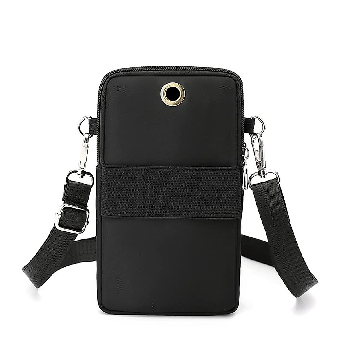 Women Roomy Crossbody Bag Cellphone Shoulder Pouch Purse For iPhone 13 Pro Max Samsung Galaxy S22 Ultra S22+ S21 Ultra S20 Ultra Note20 Ultra A52s A12 A71 A20S A51 A03s Moto G Power 2021 (Black)