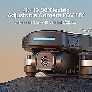 Holy Stone GPS Drone with 4K UHD Camera for Adults Beginner; HS360S 249g Foldable FPV RC Quadcopter with 10000 Feet Control Range, Brushless Motor, Follow Me, Smart Return Home, 5G Transmission