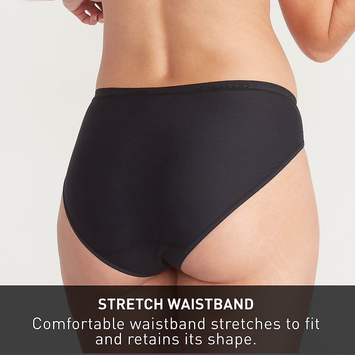 ExOfficio Women's Give-N-Go Bikini Brief, Black, Small