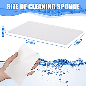 Sawysine 100 Pack Eraser Sheets Disposable Thin Cleaning Sponges Sheets Magic Melamine Foam Sponge Pads Home Eraser Wipes for Kitchen Shoe Furniture Bathroom Shower Cleaner