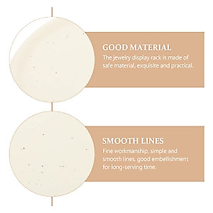 Zerodeko Ceramic Jewelry Display Tray Small Jewelry Dish Desktop Adorn Pasta Plates Ceramic Salad Plates Ring Stand Jewelry Holder Ring Holder Ceramics Lipstick Plate Dining Table