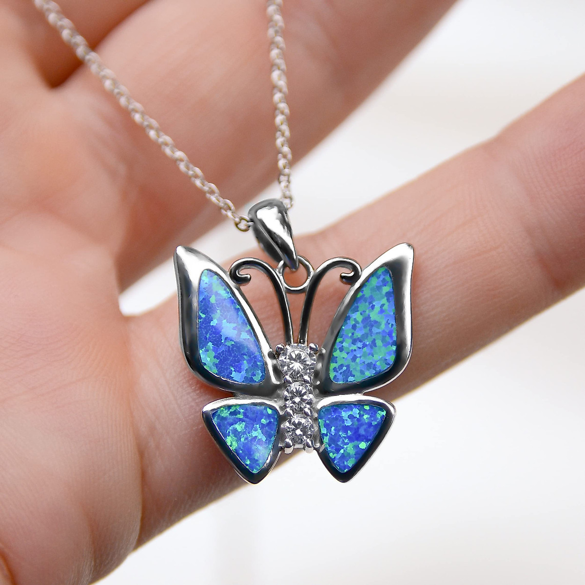 Aphrodite’s Butterfly Necklaces for Women, Be Like the Butterfly - Fire Opal Butterfly Necklace for Women Girls, Mother's Day Gifts for Mom Daughter Wife Girlfriend Sister, Gifts for Women, Butterfly Gifts for Women, Gifts for Daughter
