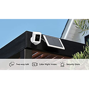 Introducing Ring Spotlight Cam Plus, Solar | Two-Way Talk, Color Night Vision, and Security Siren (2022 release) - White