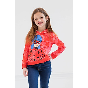 Miraculous Ladybug Little Girls French Terry Hoodie Red 4-5