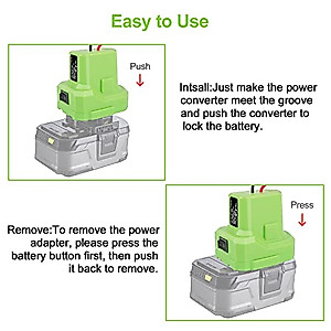 ZLWAWAOL Power Wheel Adapter with Fuse & Switch,Battery Adapter for Ryobi 18V Battery, with 14 Gauge Wire,Power Convertor for DIY Ride On Truck,RC Toys,Robotics and Work Lights