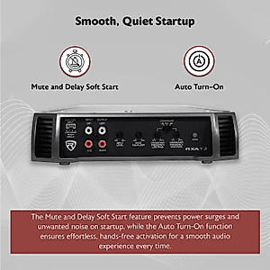 Rockville RXA-T2 2400W 2-Channel Car Amplifier, Dyno-Certified RMS, MOSFET Power Supply, Elna Capacitors, Class A/B, Perfect for Car Audio and Subs