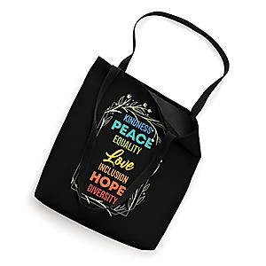 Diversity Equality Love Peace Human Rights Social Justice Tote Bag
