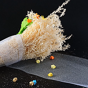 Sparkling Tulle Ribbon Roll Glitter Tulle Spool, 6 Inches by 25 Yards for Christmas Wedding Gift Wrapping Tutu Skirt, Party Decoration