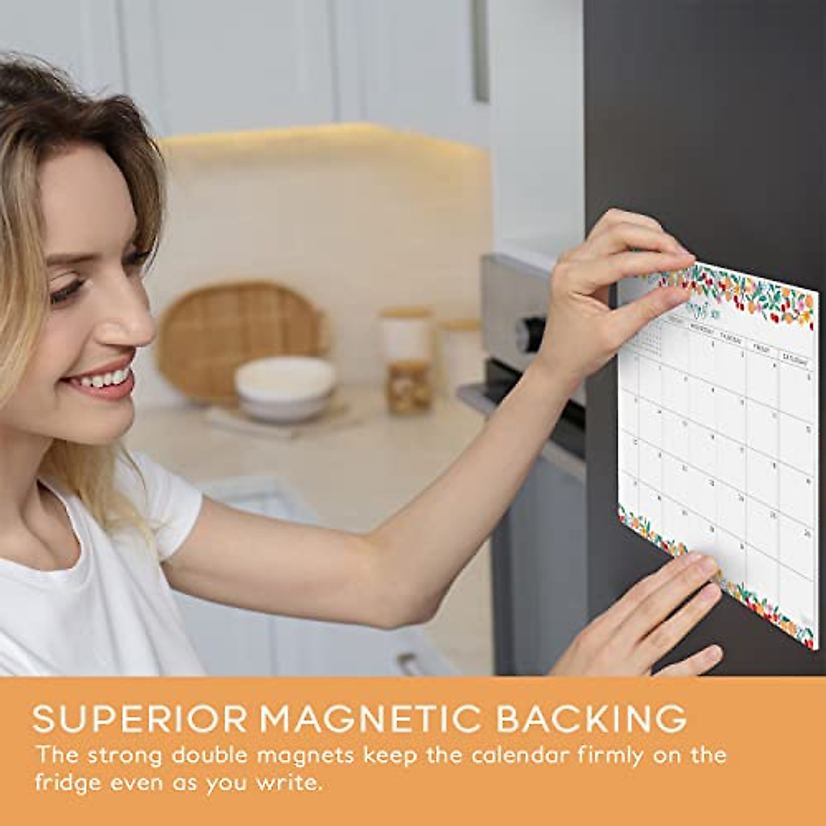 S&O Fruity Magnetic 2023 Fridge Calendar from July 2022-Dec 2023 - Tear-Off Refrigerator Calendar to Track Events & Appointments - 18 Month Magnetic Calendar for Fridge for Easy Planning - 8"x10" in.