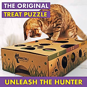 Cat Amazing Classic – Cat Puzzle Feeder – Interactive Enrichment Toy – Cat Treat Puzzle Box – Food Maze for Indoor Cats – Best Cat Toy Ever!