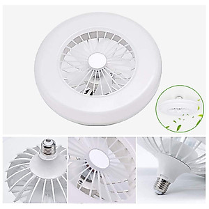 YUEGOO Ventiladores De Techo con Lámparas, Ventilador Moderno Lámpara De Techo De 20 W Ventilador De Techo con Iluminación Led Creativa De Ventiladores De Techo Tranquilo Invisible Luz Para la Sala De