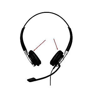 SC630 Spare Ear Pads by AvimaBasics | Premium Replacement Leatherette Earpads Covers Compatible with Sennheiser SC 630 | SC 632 | SC 635 | SC 660 ML | SC 665 USB (507257) Business Headsets (1 Pair)