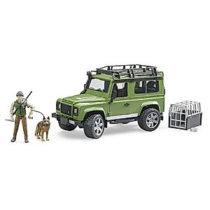 Bruder 02587 Land Rover Defender w/Forester and Dog