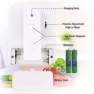 Digital Kitchen Timer Dual Timers 3 Channels Count UP/Down Timer Samshow Cooking Timer Stopwatch Large Display, Adjustable Volume Alarm with Magnetic Back, Stand, Battery Included