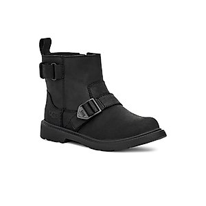 UGG Unisex-Child Ashton Short Weather Boot, Black, 2 Little Kid