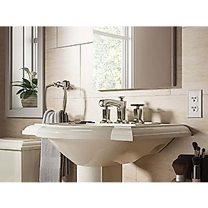 KOHLER 16232-3-CP Margaux 1.2 gpm Bathroom Sink Faucet with Cross Handles, Widespread, Polished Chrome