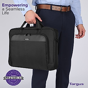 Targus Classic Slim Business Professional Travel and Commuter Bag for 16-Inch Laptop, Black (TCT027US)