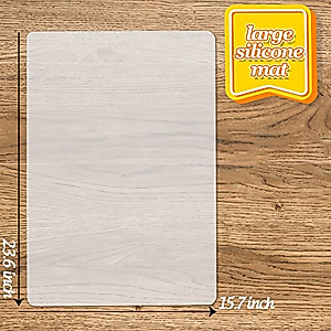 Large Silicone Mat for Crafts, 23.4"×15.6" Silicone Sheet for Resin Molds, Clay Mat, Paint Mat, Pastry Mat, Placemat, Silicone Mat for Epoxy Resin, Nail Art, Craft Glitter Tumbler Making, Translucent
