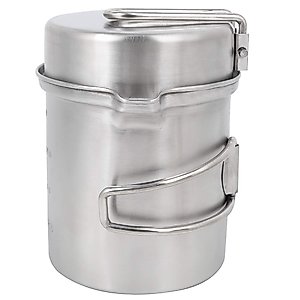 Leapiture Outdoor Mountaineering Pot Portable Camping Pot Camping Cooker Foldable Handle Set Pot Cooker Hiking Camping Hiking Mountaineering