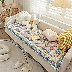 HOMEREFROM Large Plaid Square Pet Mat Bed Couch Cover for Dog, Funny Couch Cover for Sofa, Sofa Cover for Large Dogs, Dog Bed Cover Pet Blanke (27.55 * 70.86, Gray)