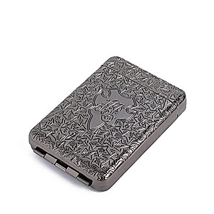 ONEONTA Metal Case Vintage Holder - Peaky Blinders Box, Holds 12, Up to 84mm, Black