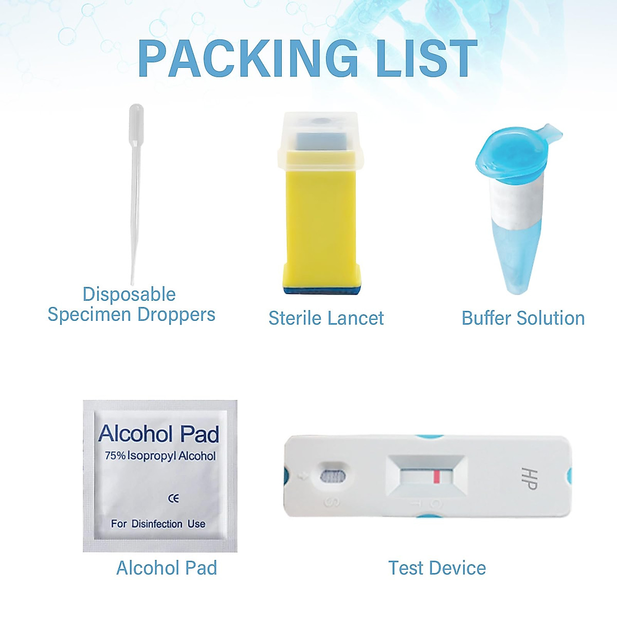 HANASCAR H Pylori Test Kit, Helicobacter Pylori Test Kits at Home, 99.5% Accuracy, Results in 10-15 Minutes, Easy to Use