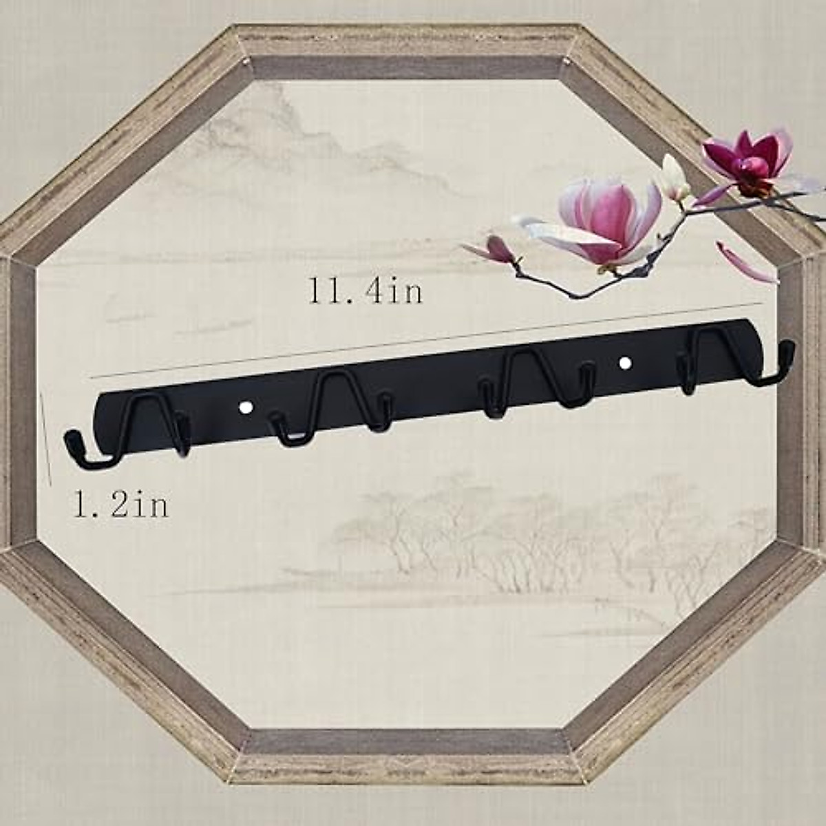 AOLZUNK Wall Mounted Coat Rack, Stainless Steel Coat Hooks Wall Hooks Coat Hangers for Wall, Hat, Key, Coat, Scarf, Bag, Towel