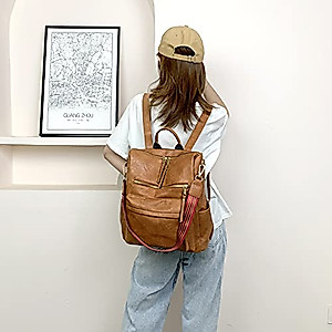 Women's Fashion Backpack Purses Multipurpose Design Convertible Satchel Handbags and Shoulder Bag PU Leather Travel bag