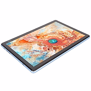 SHYEKYO Tablet, 1960X1080 Resolution Digital Tablet Dual Speakers 5G WiFi Blue 10.1 Inch for Video for Study (US Plug)