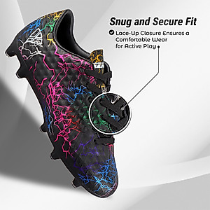 Vizari Zodiac Firm Ground Soccer Cleats for Boys and Girls | Lightweight & Durable Football Shoes with Molded TPU Outsole | Youth Cleats with Secure Lace-Up Closure for Maximum Traction & Performance