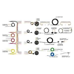 GlowShift Diesel Gauge Package Compatible with Ford Super Duty F-250 F-350 Power Stroke 1999-2007 - Tinted 7 Color 60 PSI Boost, 1500 F EGT, Transmission Temp & Fuel Pressure Gauges - Tan Pillar Pod