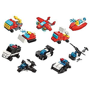 Apostrophe Games 10 SWAT and Fire Fighter Building Block Sets (312 Pieces Total) Ten Individually Boxed Toys for Party Favors, Goodie Bags, Stocking Stuffers