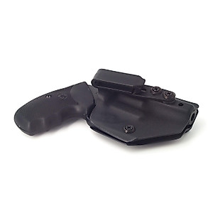Compatable with Charter Arms Undercover 38 Special .38 Ambidextrous IWB Kydex Holster Inside Waistband Concealed Carry Holster Made in USA (Black)