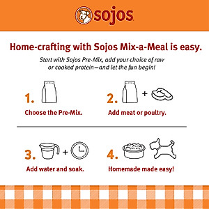 Sojos Mix-A-Meal Grain-Free Pre-Mix Dehydrated Dog Food, 8 lb