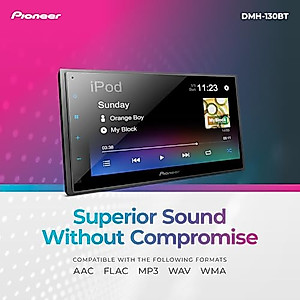 PIONEER 6.8” DMH-130BT Digital Media Receiver - Touchscreen, Bluetooth, Amazon Alexa, Rear Camera Capable