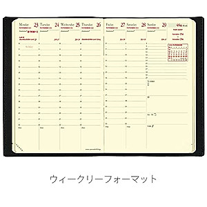 Quo Vadis QV28502ap Diary (Business Prestige/Club) (Weekly Vertical, Begins December 2023, A6 Transformation, 3.9 x 5.9 inches (10 x 15 cm)), Apricot (2024 Edition)