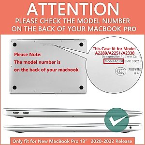 CISSOOK for MacBook Pro 13 inch Case 2023 2022-2020 Release Model A2338 M1 M2 A2289 A2251 with Touch Bar, Plastic Hard Shell Case & Keyboard Cover & Screen Protector for Pro 13, Gorgeous Gold Floral