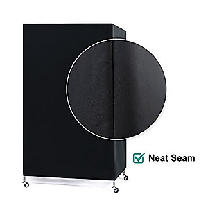 PONY DANCE Pets Product Universal Birdcage Cover Blackout & Breathable Birdcage Cover for Pets' Good Night, Large, Black, 35 L x 25 W x 47 in H