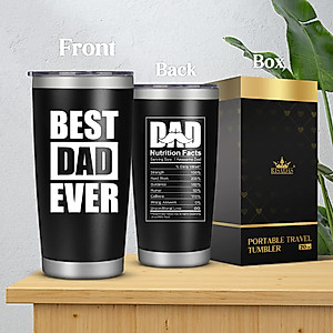 Fathers Day Gift for Dad - Gifts for Dad, Dad Gifts from Daughter Son - Birthday Gifts for Dad, Best Dad Ever Gifts - Fathers Day Gift Ideas for Dad Husband Men, 20 oz Tumbler