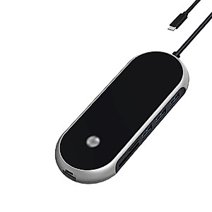 Port Expander USB C Docking Station 9-in-1 Type C Hub with Ethernet, HDMI, VGA, 3 USB 3.0, 100W PD, SD/TF Card Reader USB C Hub USB Splitter