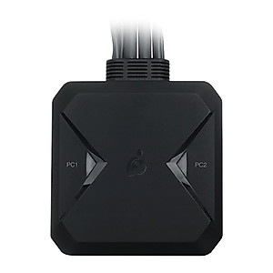 IOGEAR KVM 2-Port USB HDMI Cable KVM with Remote – 4096x2160 60Hz – Plug-n-Play - USB Hub and USB Peripheral Sharing - Attached HDMI and USB KVM Cables - Windows, Mac, and Linux - GCS92HU