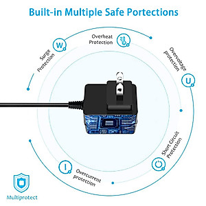 Power Cord for Shark VACMOP VM200 VM200C VM20026 UM200 UM205 VC205 Hard Floor Vacuum Mop AC Adapter Charger Replacement