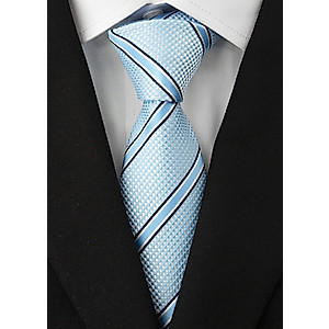 Adulove Men's Necktie Classic Silk Tie Woven Jacquard Neck Ties 9 PCS